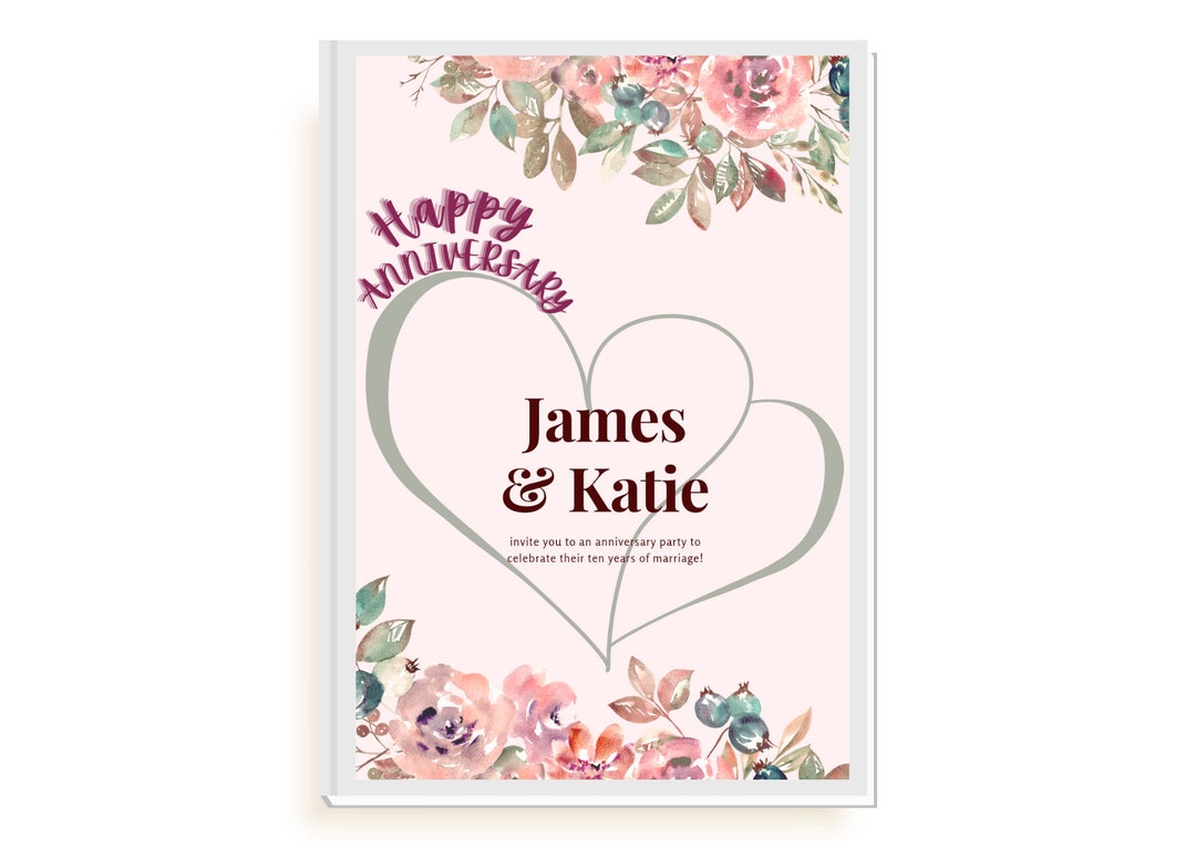 Printable Happy Anniversary Card cute Anniversary Card for Husband,wife ...