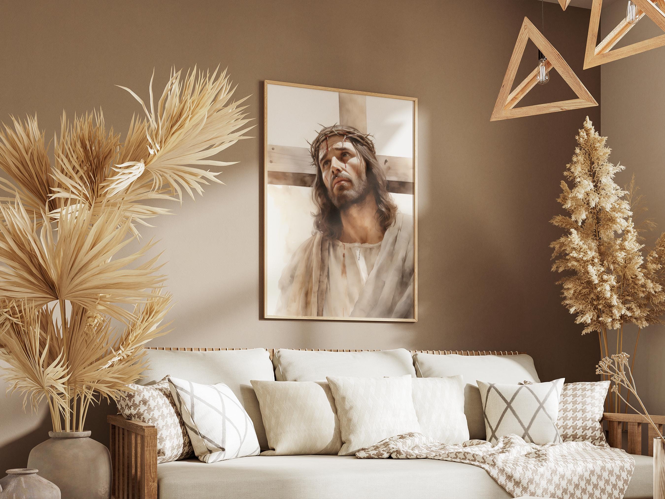 Jesus Carries Cross Wall Art, Lent Art Print, Holy Week LDS Artwork ...