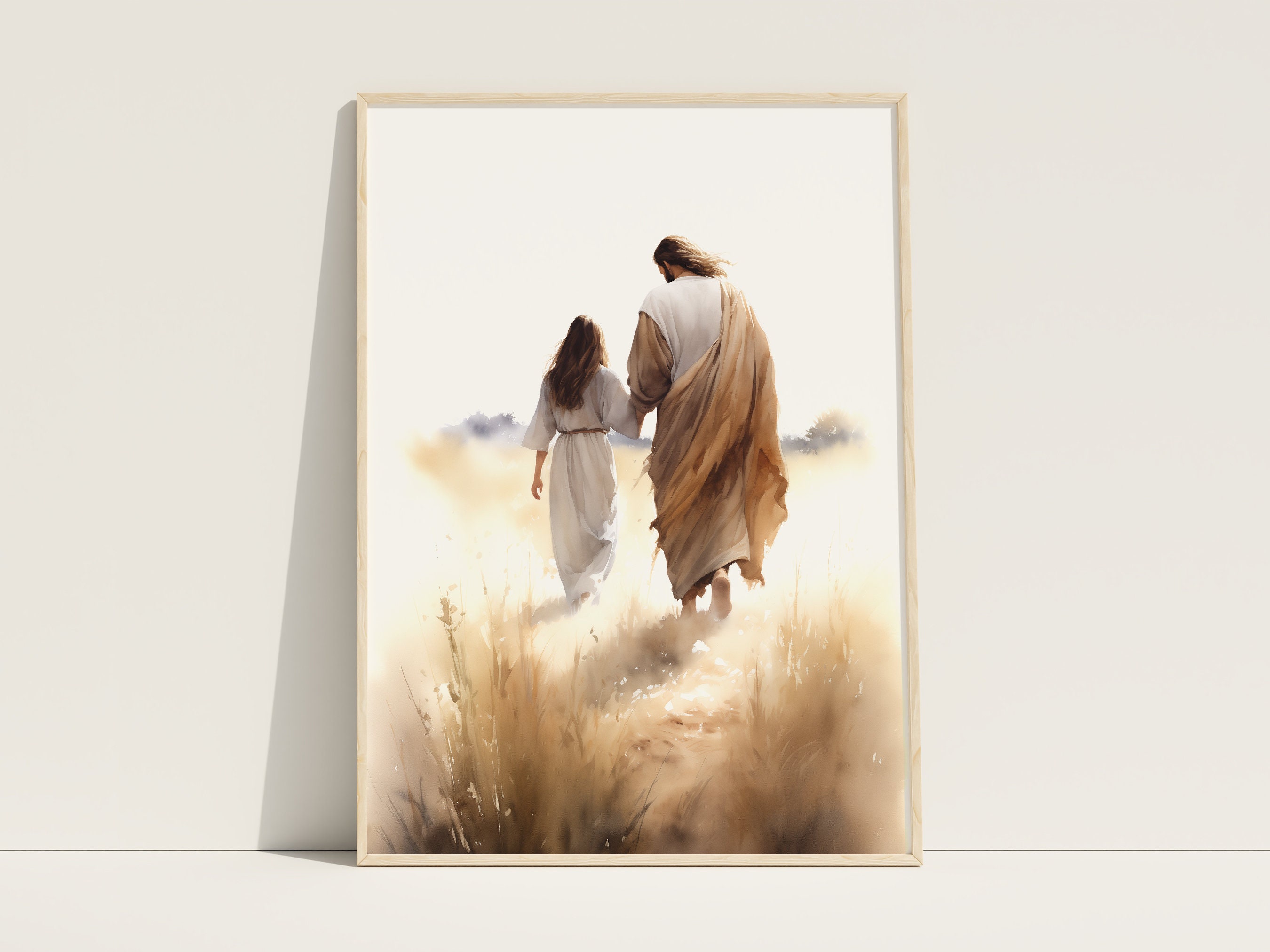 Jesus Walking With A Woman, Jesus Painting, Walking With Jesus ...