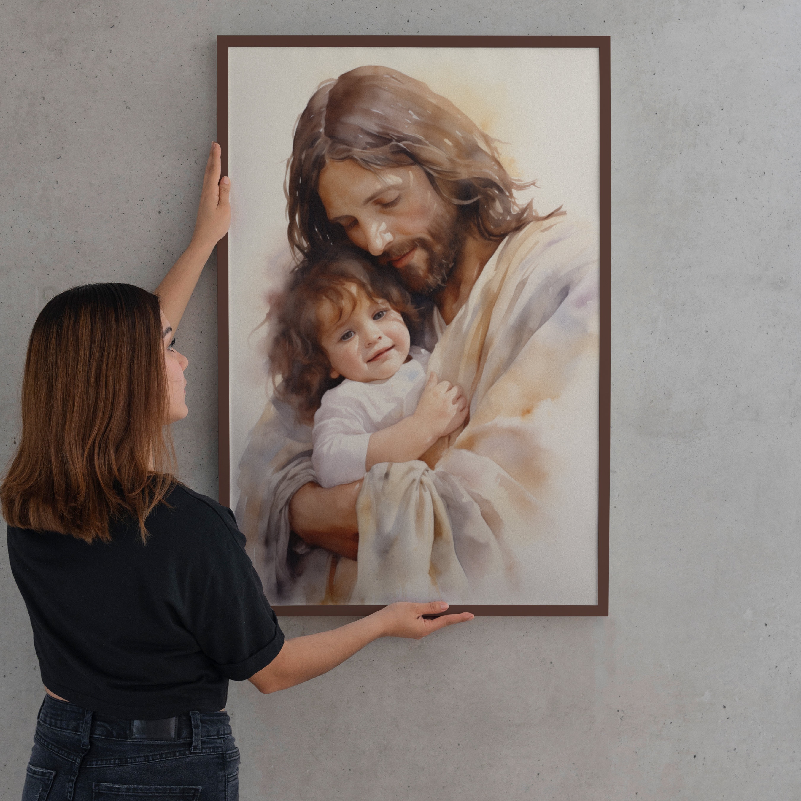 Jesus Hugging a Child, Jesus With Children, Jesus Christ Print, Jesus ...
