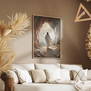 Jesus Resurrection Wall Art, Easter Digital Art Print, He is Risen ...