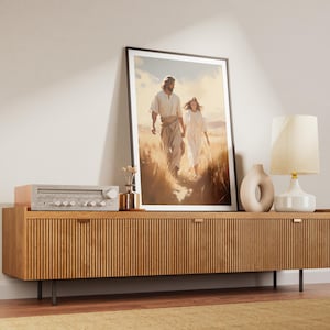 Guided by Grace, Jesus Walking With Woman Art, Jesus and Girl Art ...