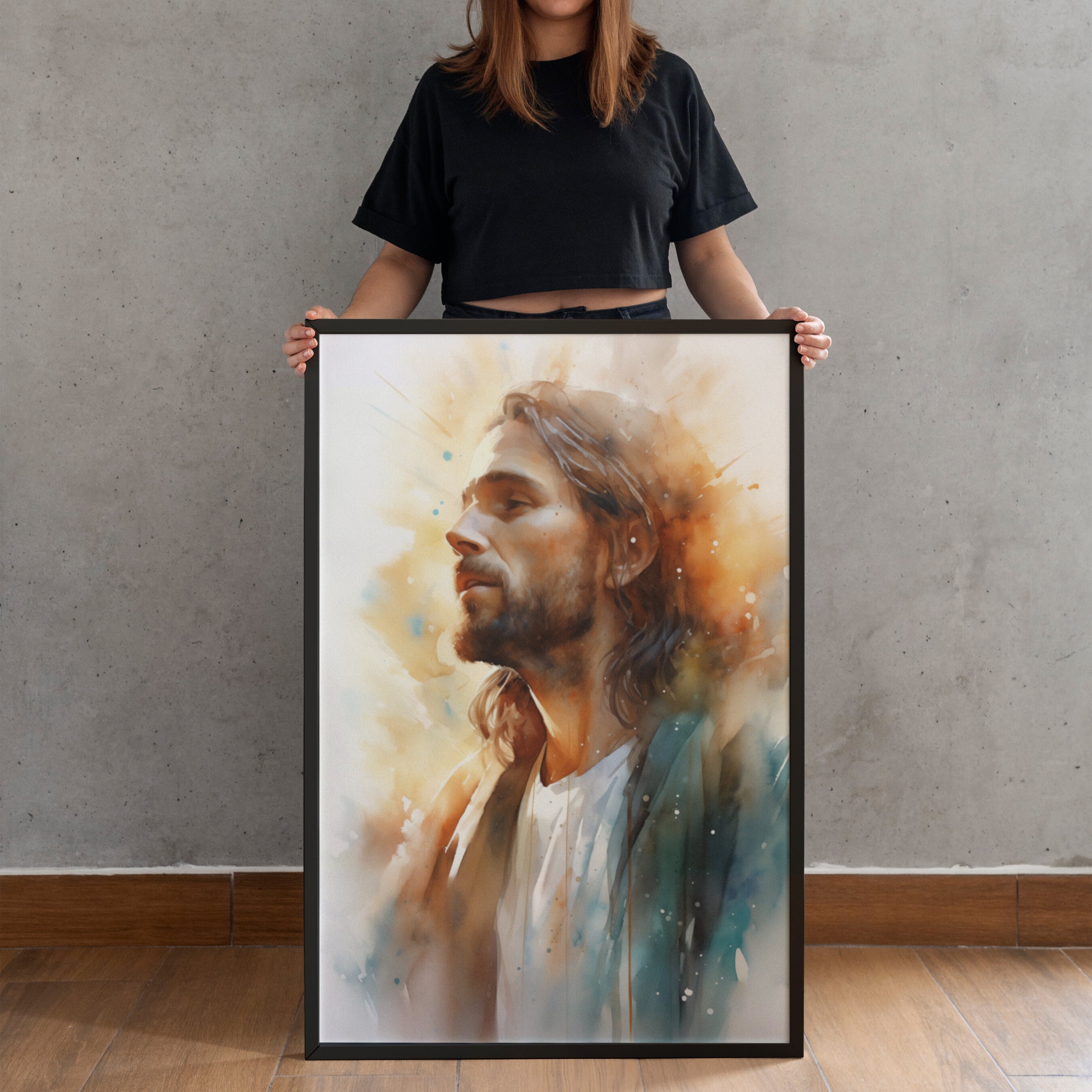 Jesus Christ Print, Jesus Painting, Bible Art, Christian Wall Art ...