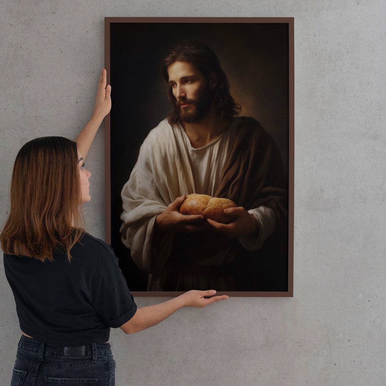 The Bread of Life Print, the Body of Christ Painting, Jesus Christ ...