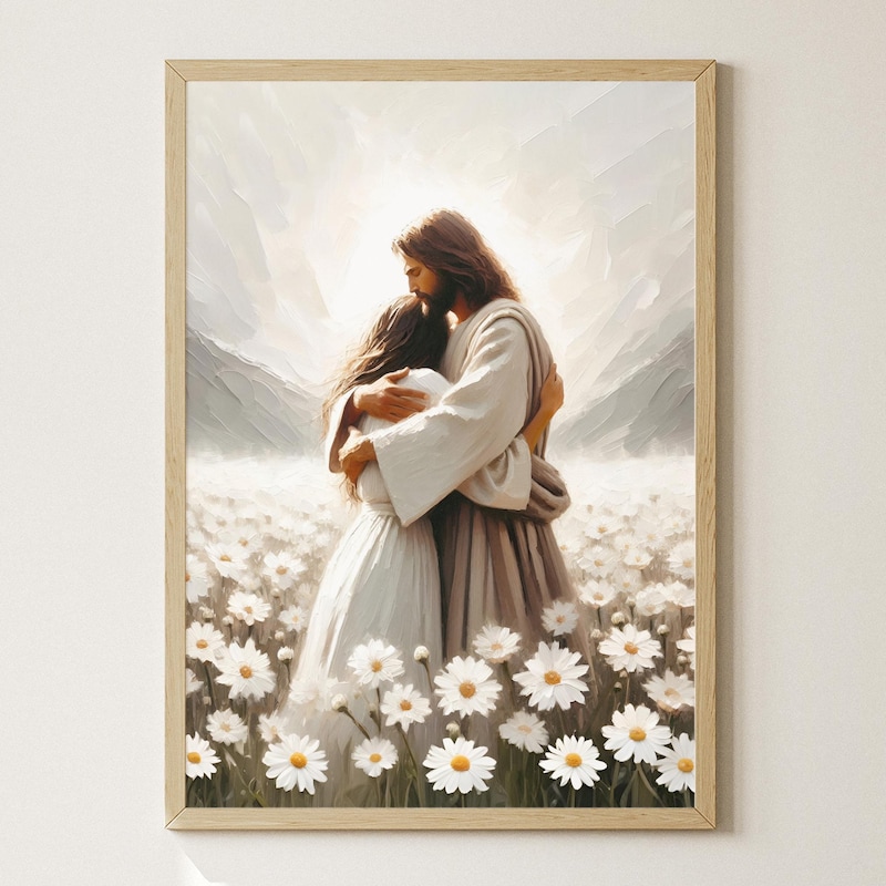 Jesus Hugging Woman Wall Art - Etsy