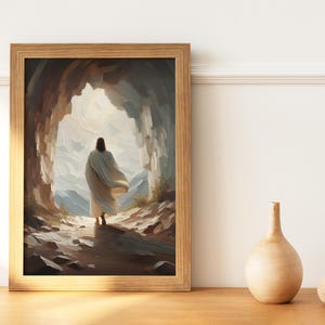 Jesus Resurrection Wall Art, Easter Digital Art Print, He is Risen ...