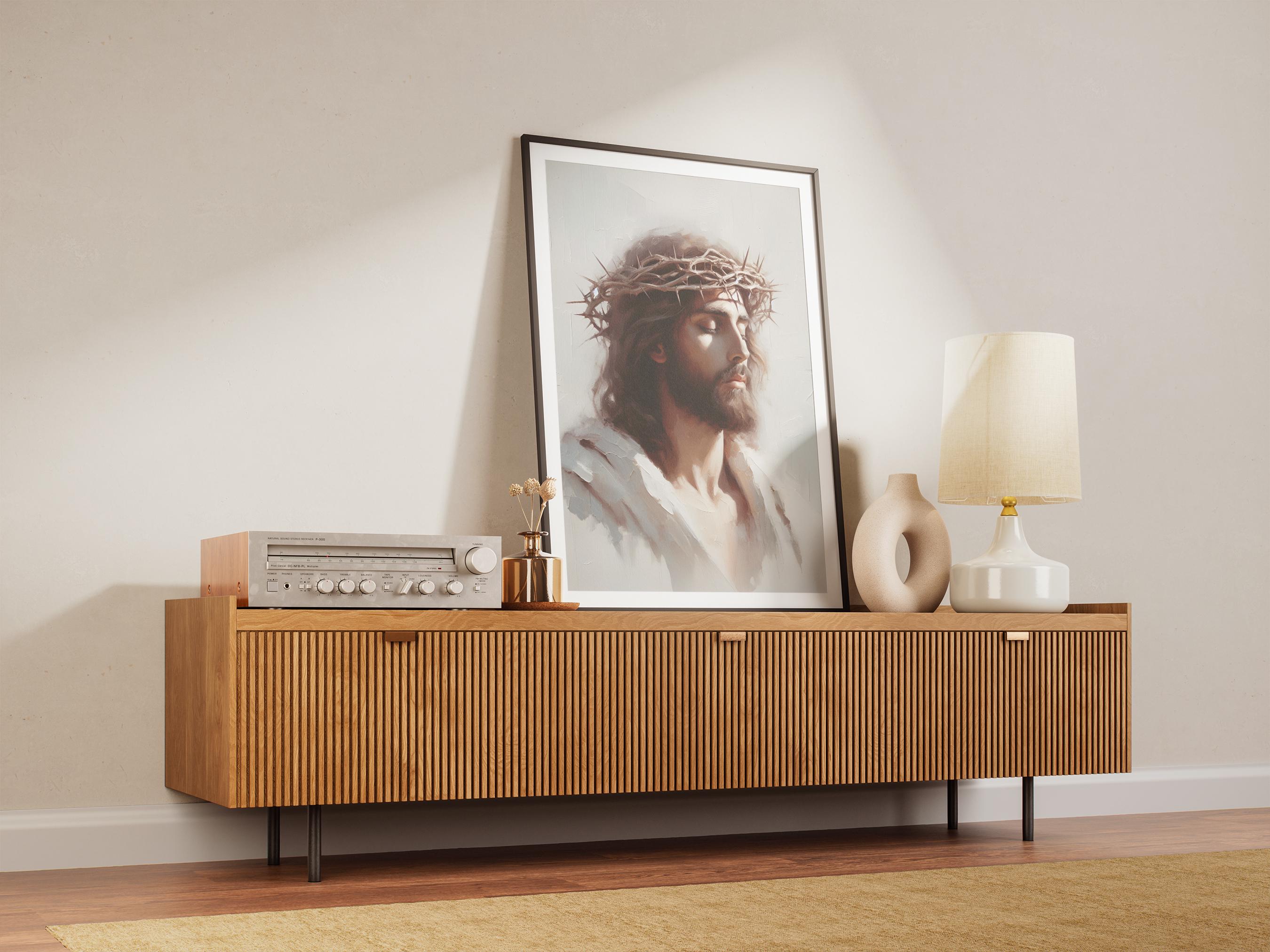 Jesus Thorn Crown Wall Art, Lent Art Prints, Holy Week LDS Artwork ...