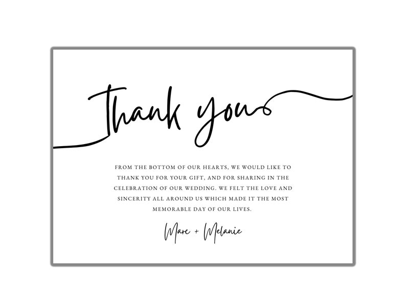 Instant Download Thank-you Card Template Trendy Style - Etsy