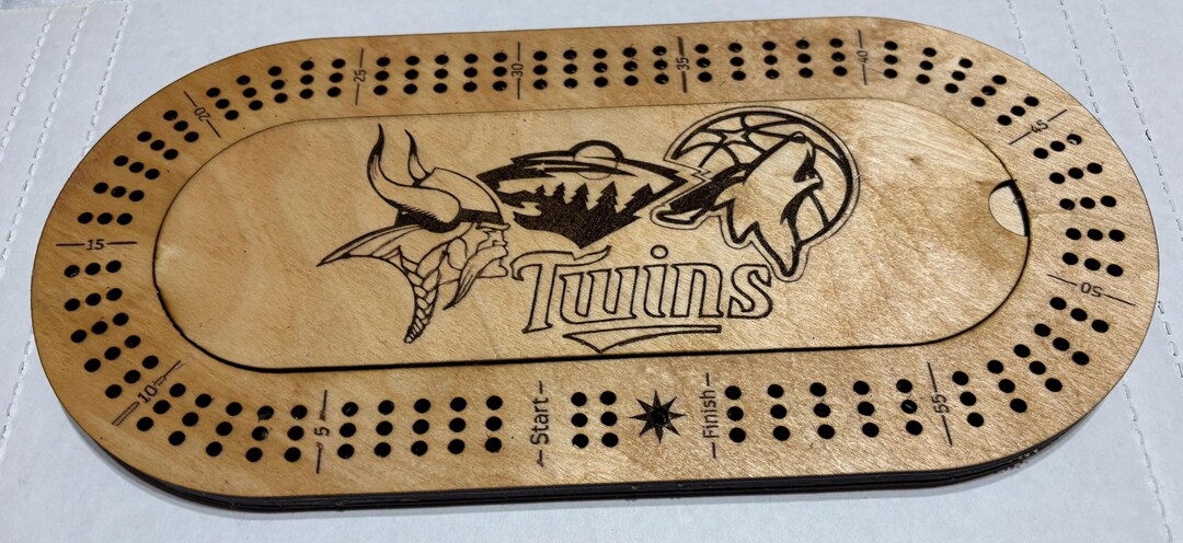 Minnesota Teams Cribbage Board With Logo Pegs. - Etsy