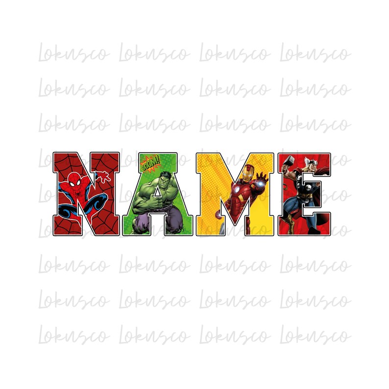 Custom Name Super Hero PNG, Avengers Characters Name Png, Avengers Font ...