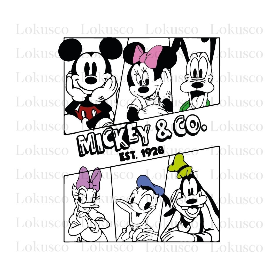 Mickey and Friends Svg, Mickey Co Svg, Png Instant Download, Printable ...