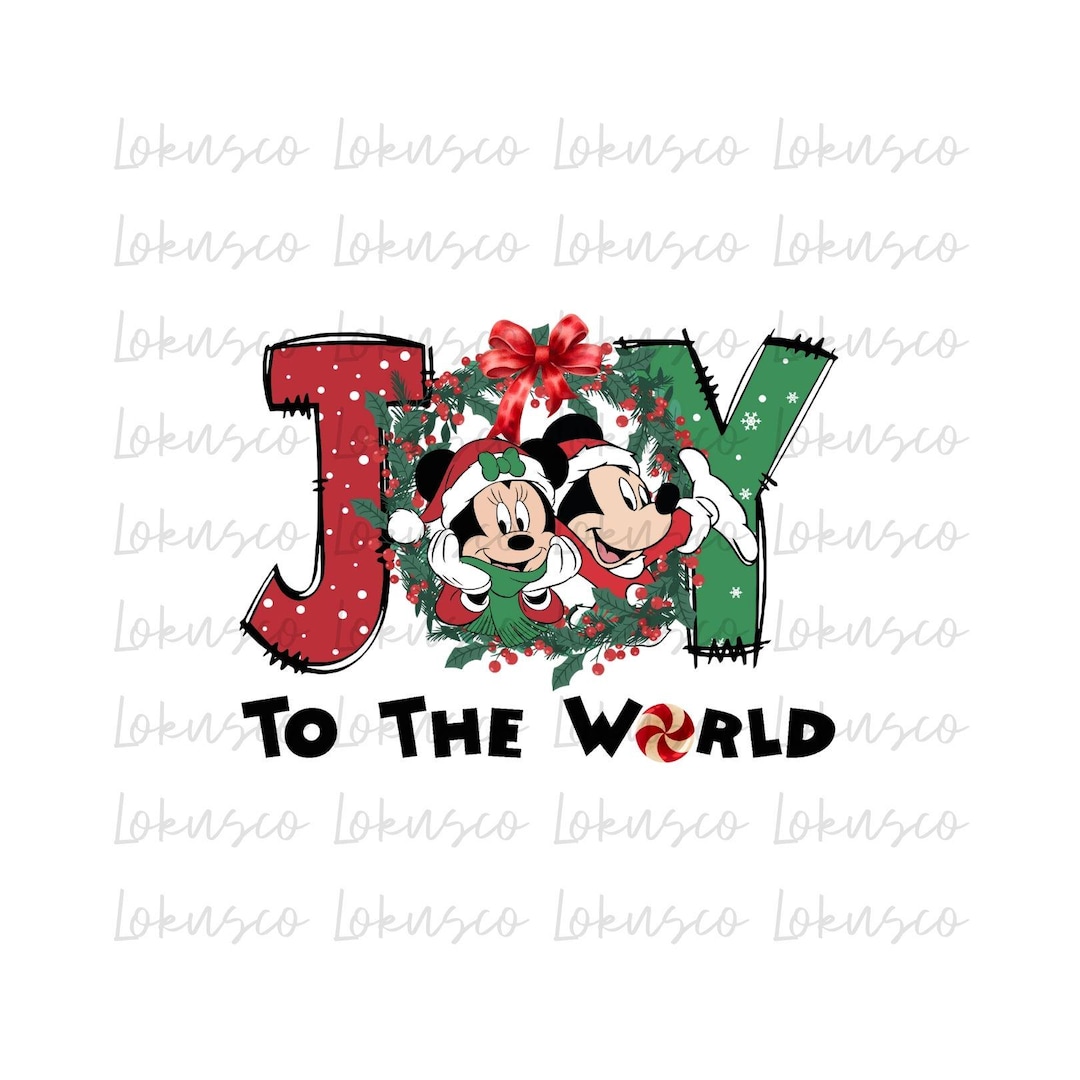 Mickey Mouse Joy to the World Png, Christmas Png, Family Vacation ...