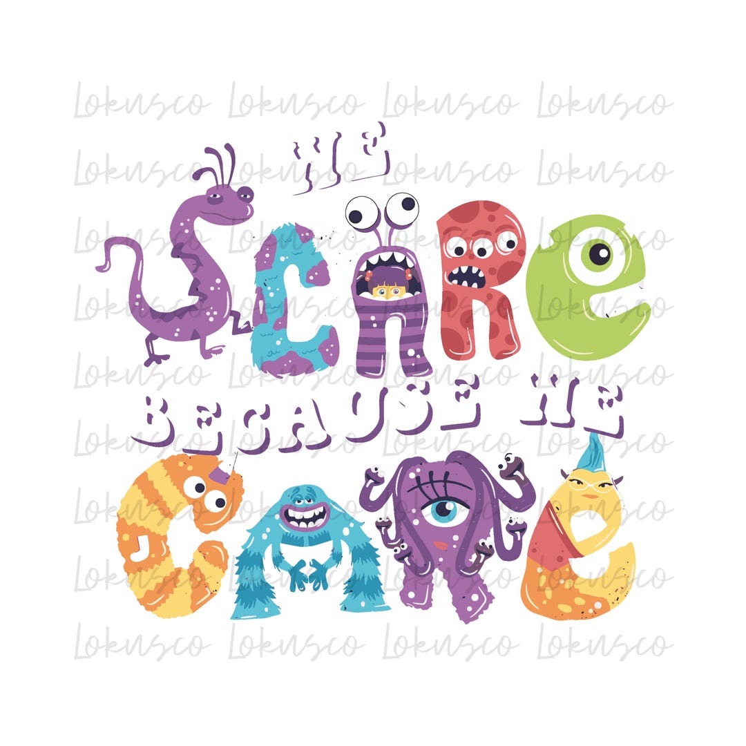 We Scare Because We Care Monsters PNG, Disney Monsters Png, Monster ...