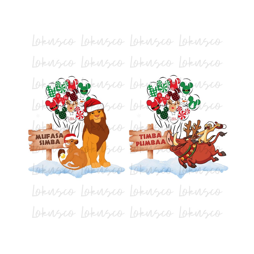Christmas Lion King Bundle Png, Christmas Season Png, Merry Christmas ...