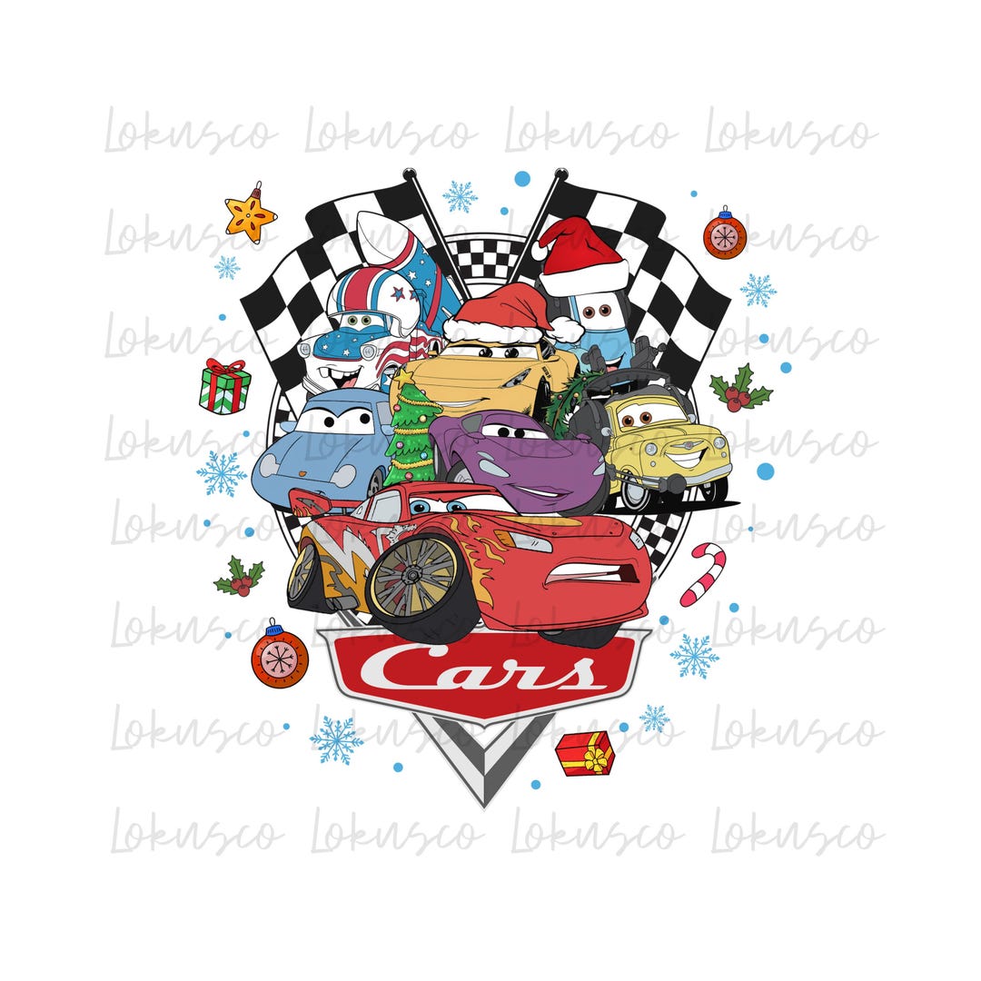 Disney Cars Christmas PNG, Pixar Cars Xmas Png, Merry Christmas Png ...