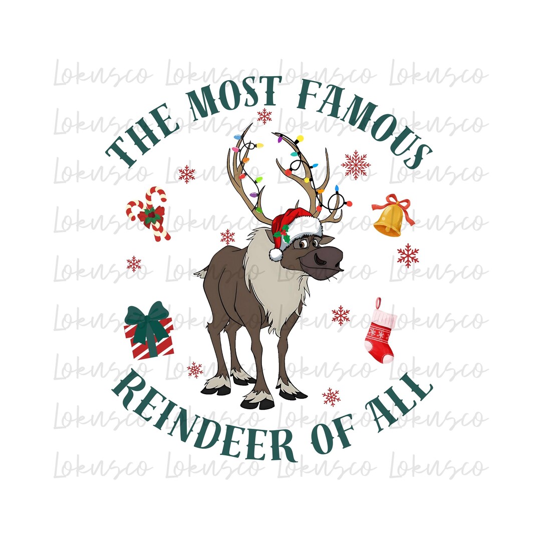 The Most Famous Reindeer of All PNG, Christmas Reindeer PNG, Frozen ...