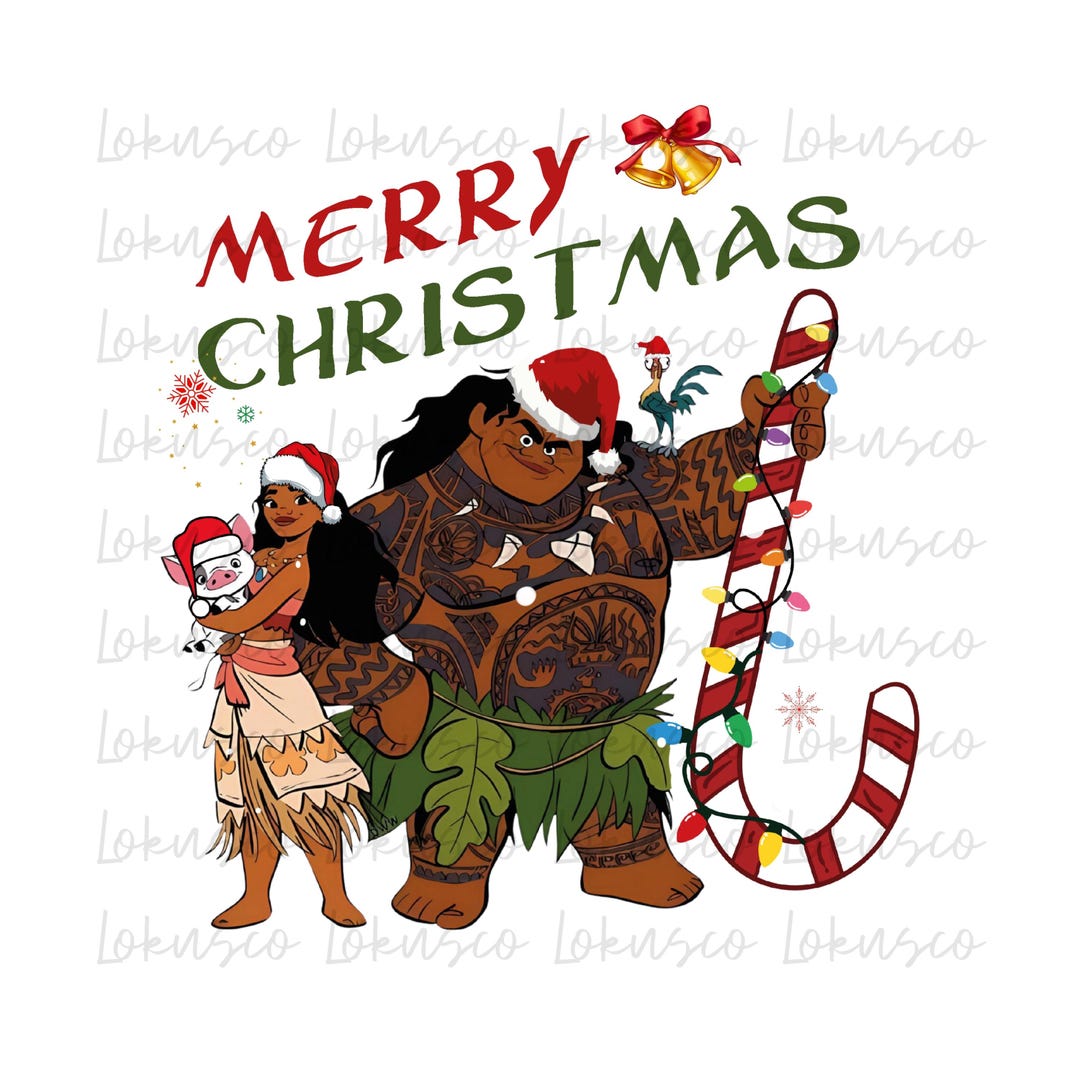Disney Moana Christmas Png, Moana Pua Hei Hei Maui Christmas Light ...