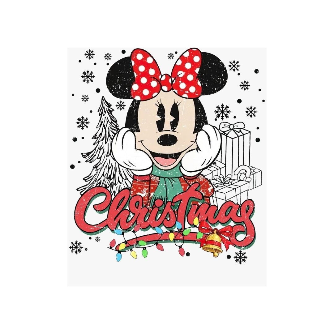 Minnie Christmas Png, Retro Minnie, Merry Christmas Png, Xmas Holiday ...