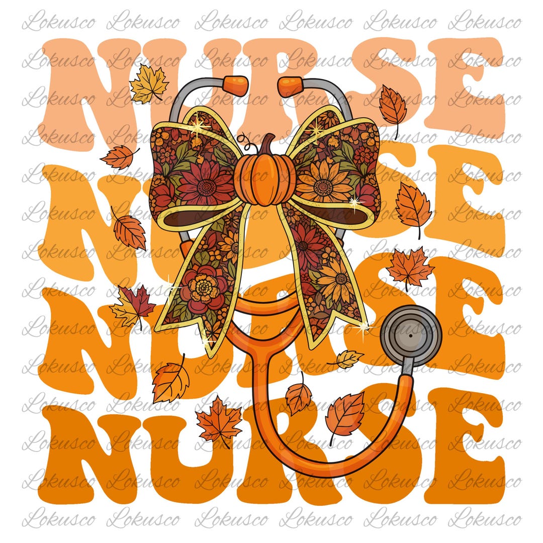 Fall Nurse Png, Stethoscope Nurse Png, Autumn Png, Nurse Png, Fall ...