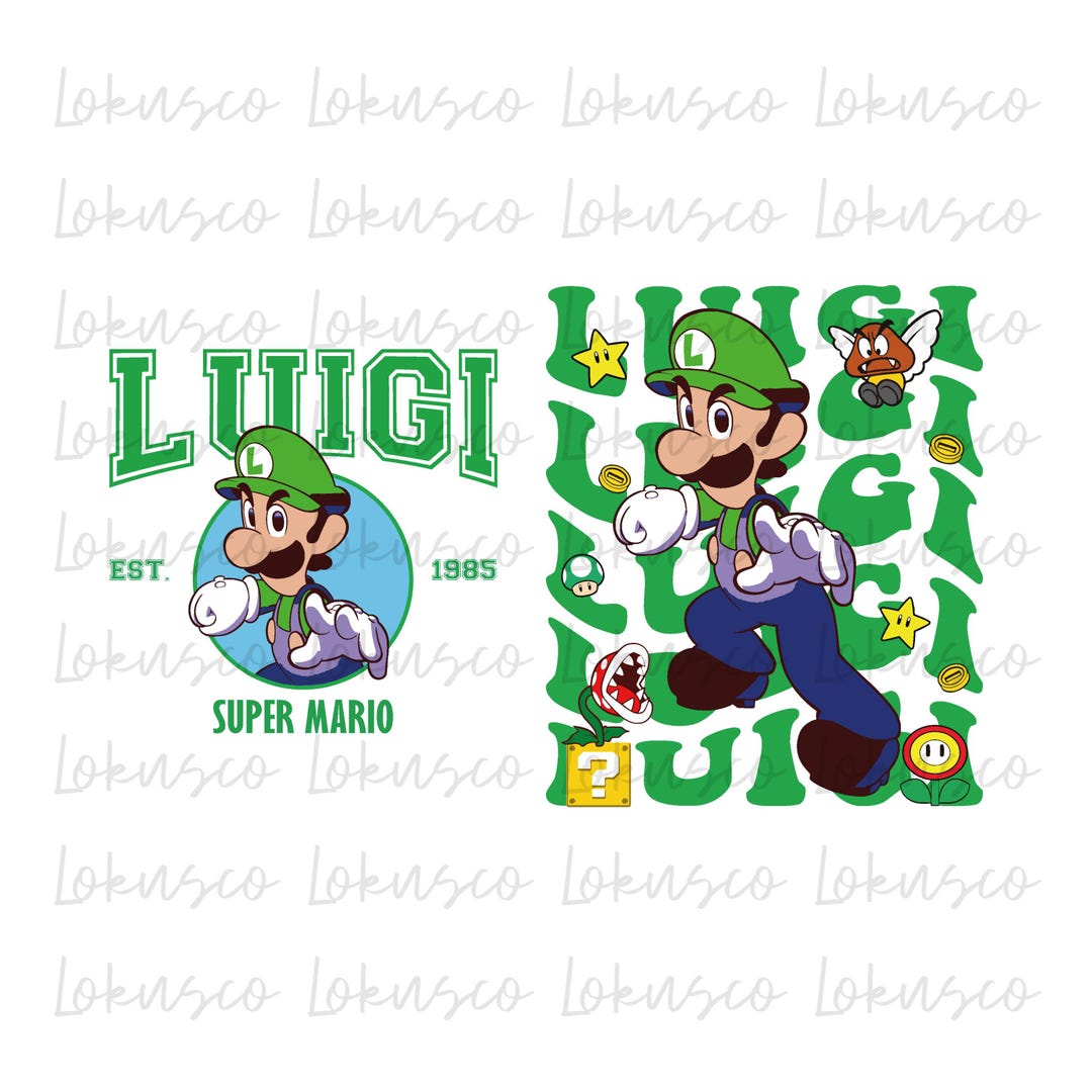 Super Mario Luigi Two-sided Png, Mario Luigi Png, Mario Birthday Party ...