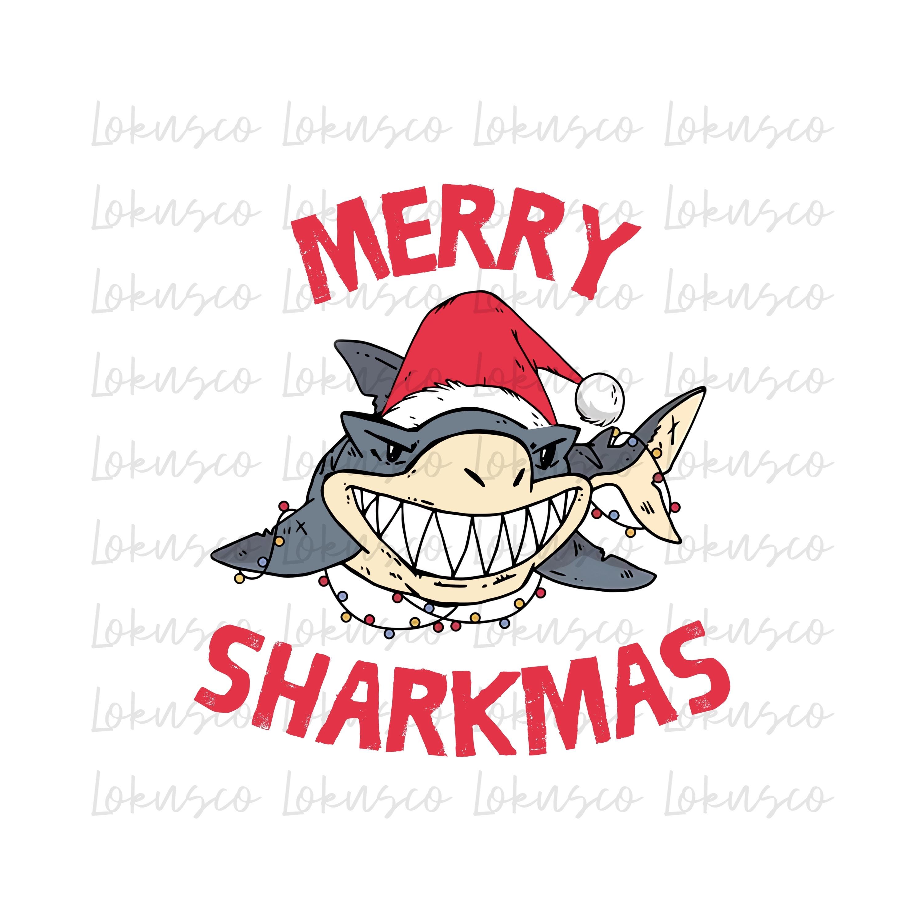 Merry Sharkmas Png, Merry Christmas Png, Christmas Shark Png, Funny ...