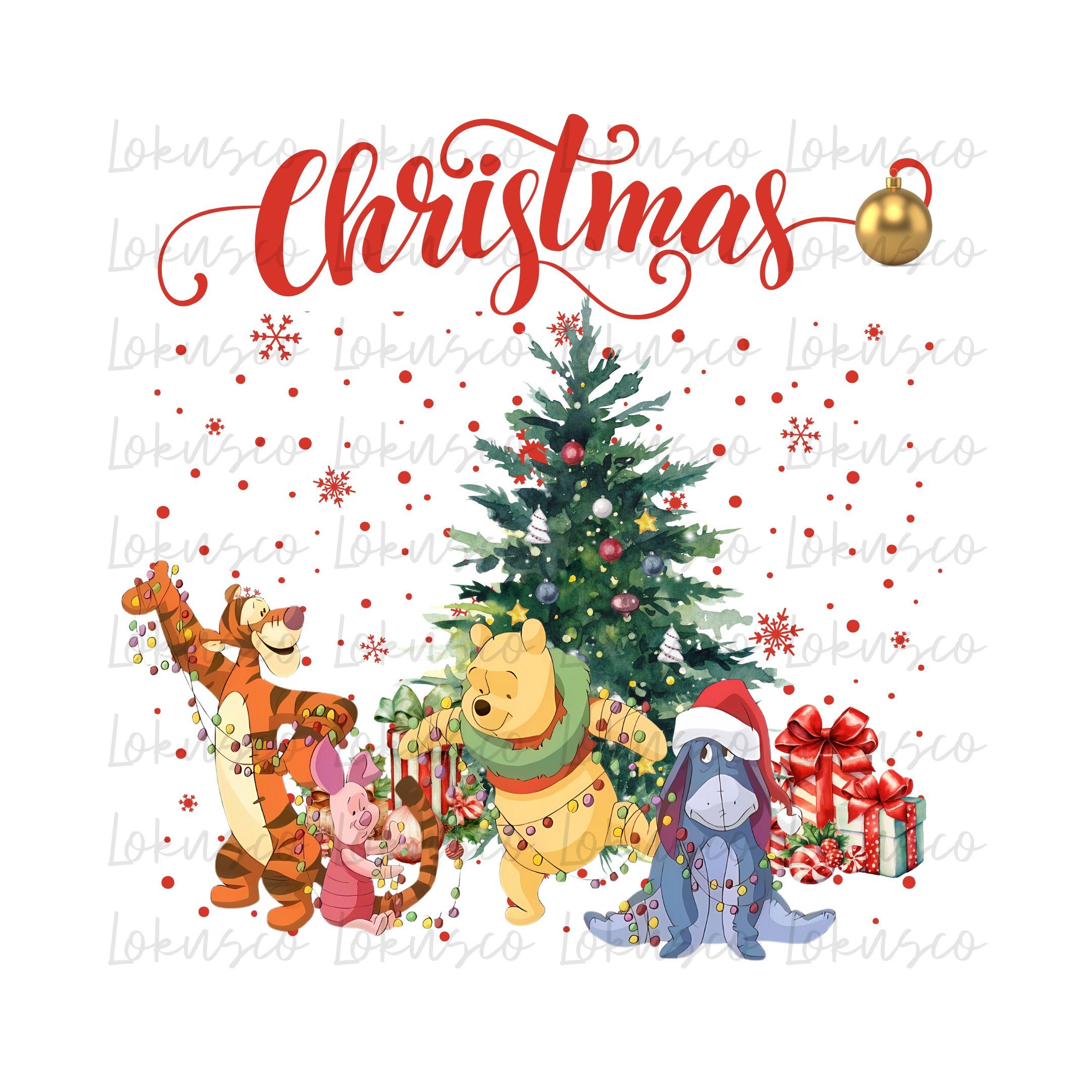 Winnie the Pooh Christmas PNG, Merry Christmas Png, Christmas Bear Png ...