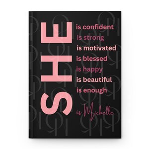 Personalized Journal for Women, Black Women Journal, Custom Name ...