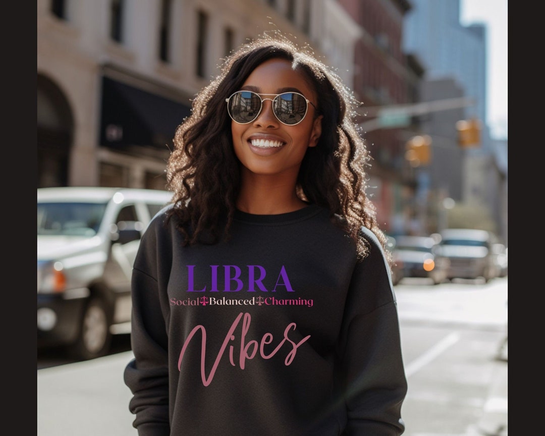 Libra Zodiac Sweatshirt for Black Women, Zodiac Gift, Libra Gift, Libra Shirt, Black Girl Shirts ...