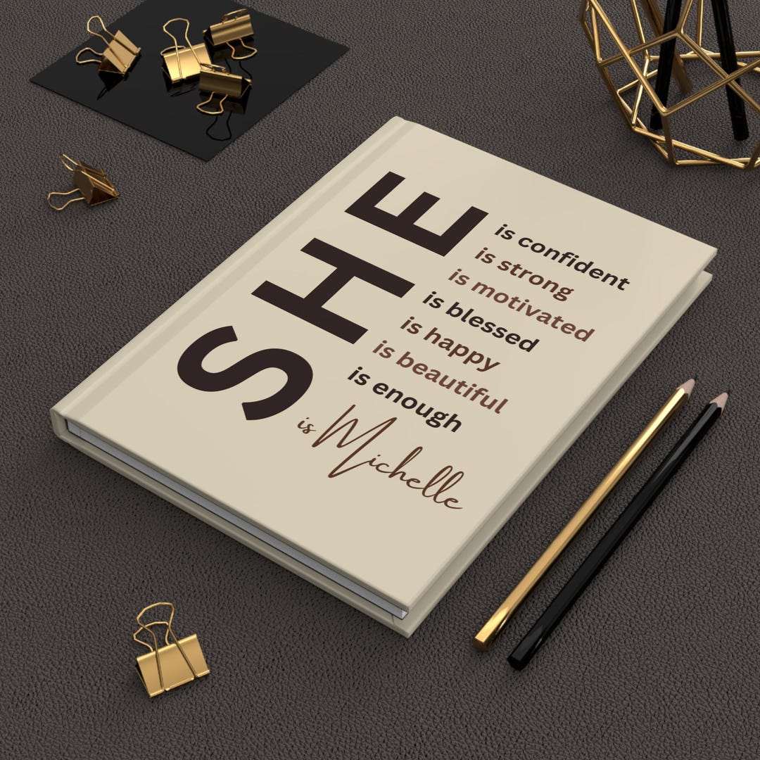 She is Me Journal, Personalized Name Journals, Custom Notebook, Gift ...