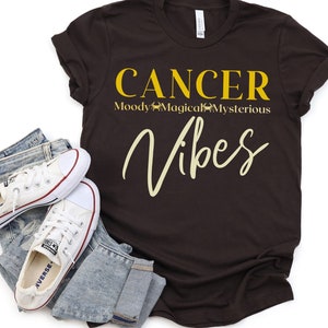 Astrology Tee Cancer Vibes, Zodiac Sign Cancer Horoscope Shirt, Star ...