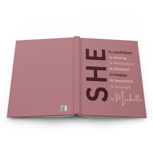 She is Journal for Women, Custom Name Journal, Personalized Notebook ...