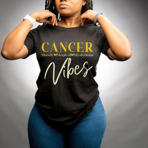 Astrology Tee Cancer Vibes, Zodiac Sign Cancer Horoscope Shirt, Star ...