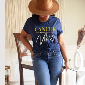 Astrology Tee Cancer Vibes, Zodiac Sign Cancer Horoscope Shirt, Star ...