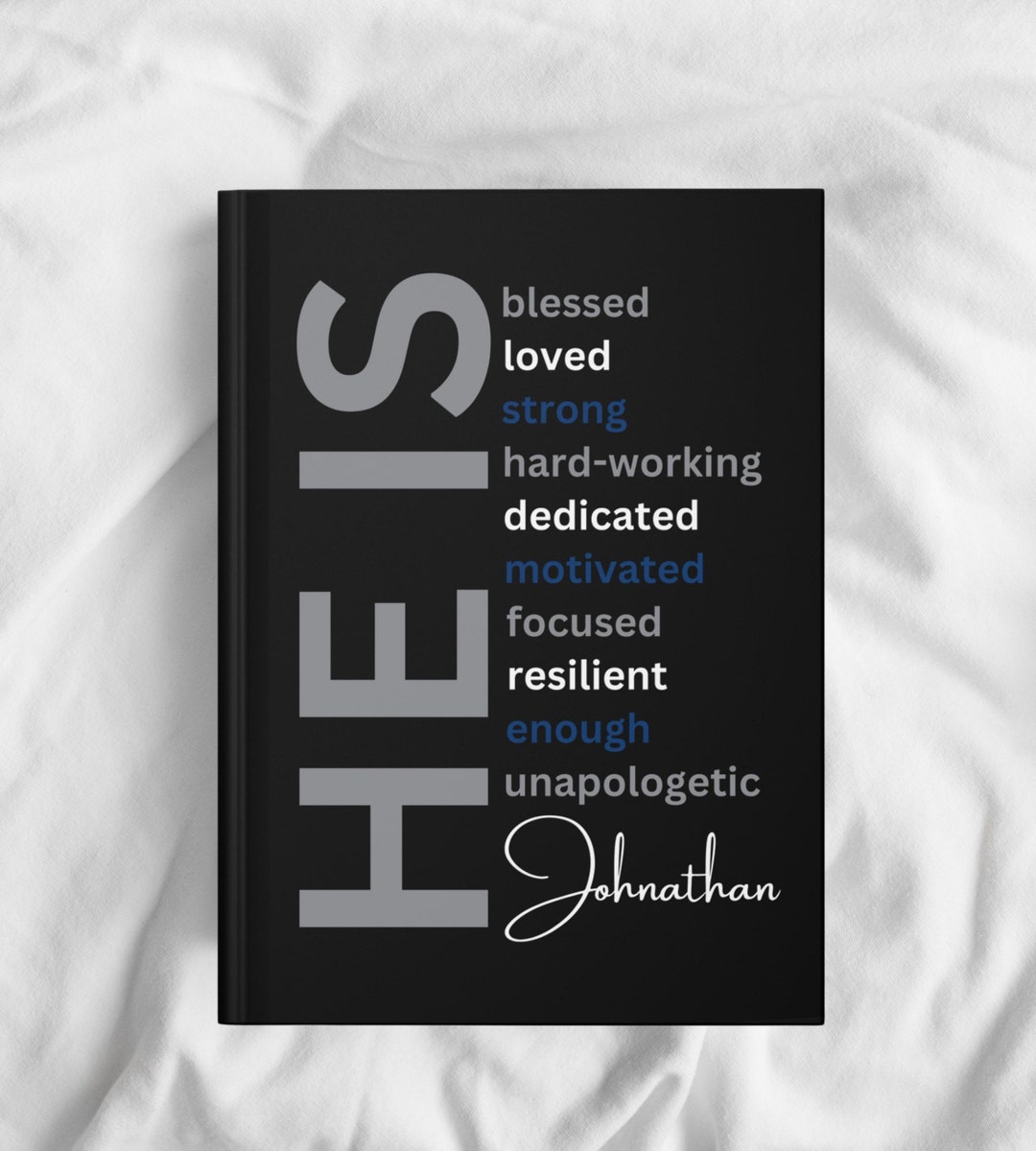 Personalized Journal for Men, Black Men Journal, Custom Name Journal ...