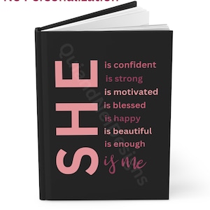 She is Me Journal, Custom Journal With Name, Personalized Notebook ...