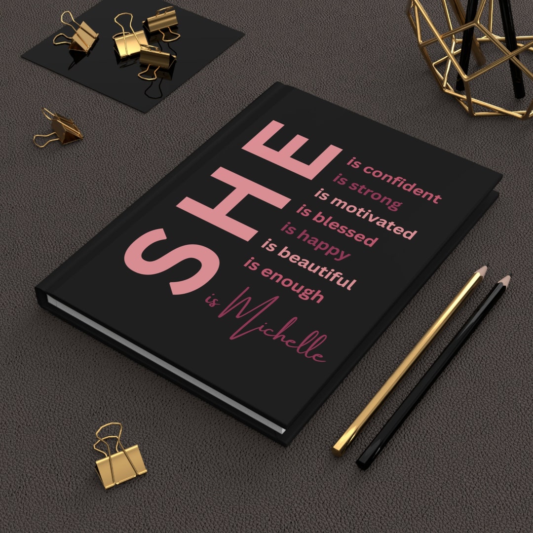 Personalized Journal for Women, Black Women Journal, Custom Name ...