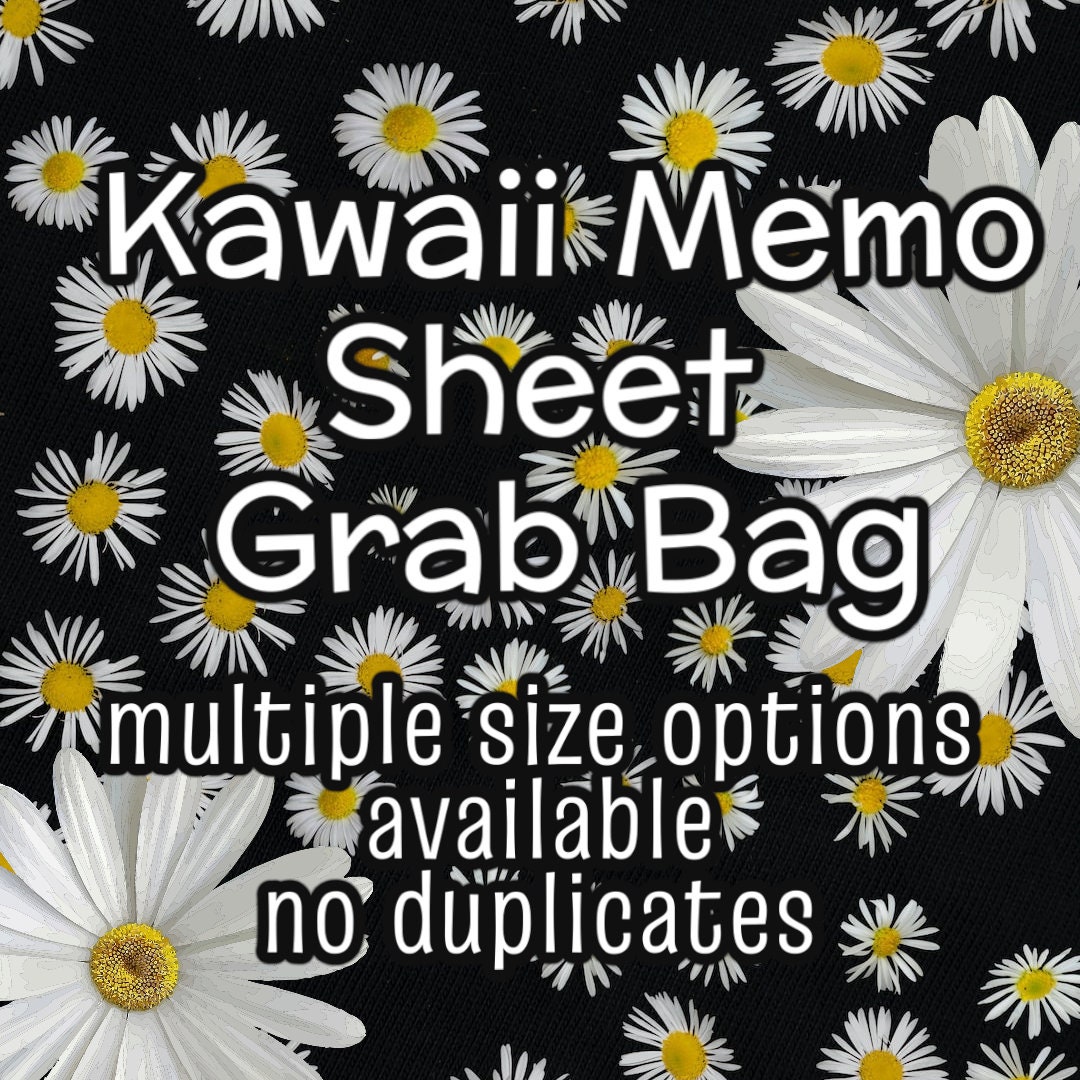 Kawaii Memo Sheet Grab Bag, Kawaii Stationery Grab Bag, Japanese ...
