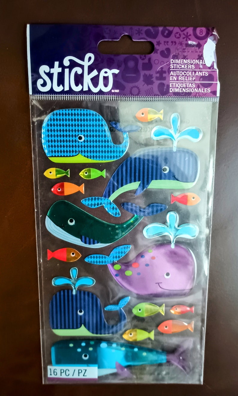 Kawaii Whale Sticker Sheet by Sticko, Puffy Stickers, 3D Stickers ...