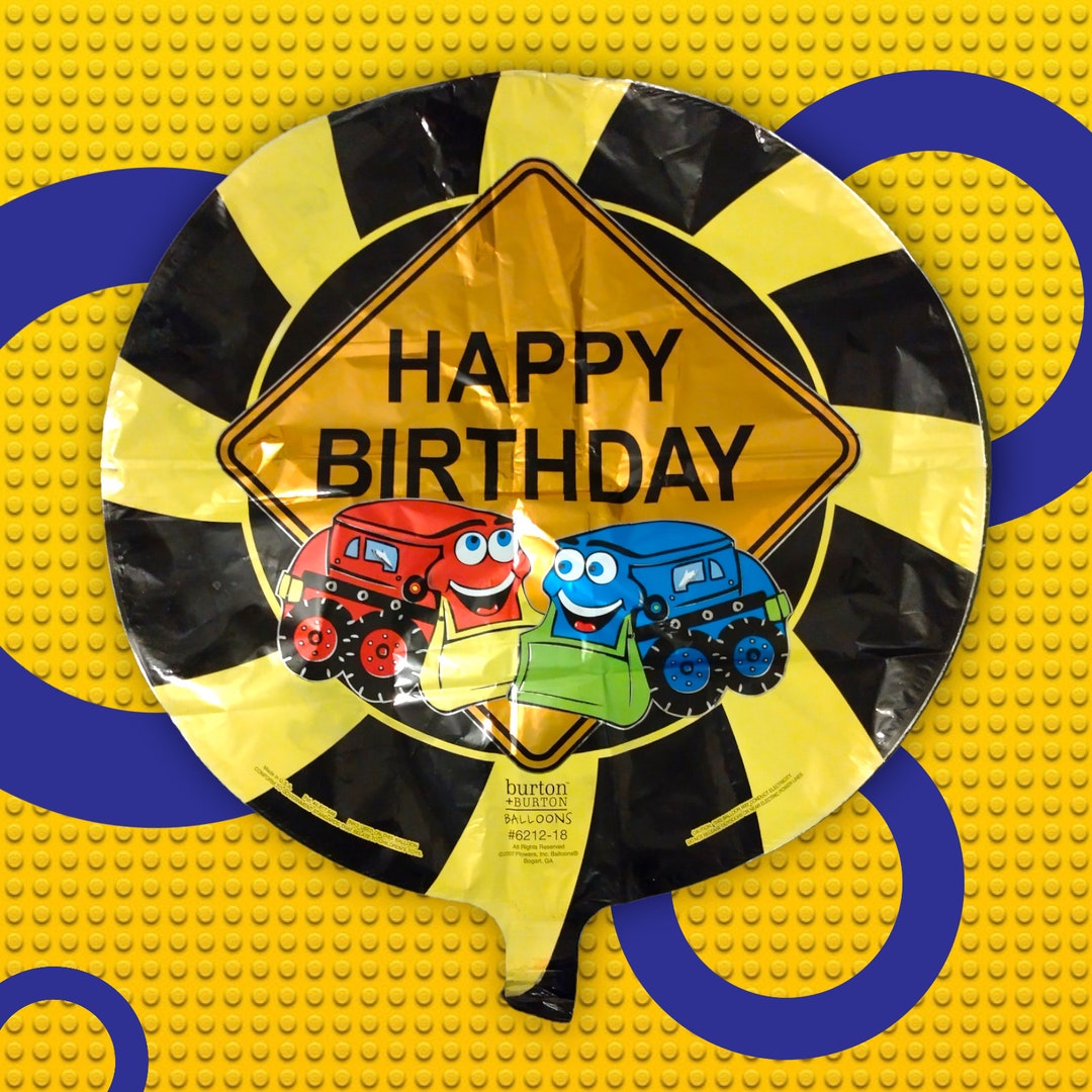 Construction Birthday Balloons, Dump Truck, Bull Dozer, Children Party ...