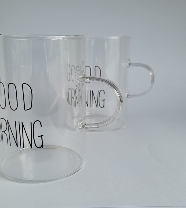 Glass Mug , Good Morning Glass - Etsy