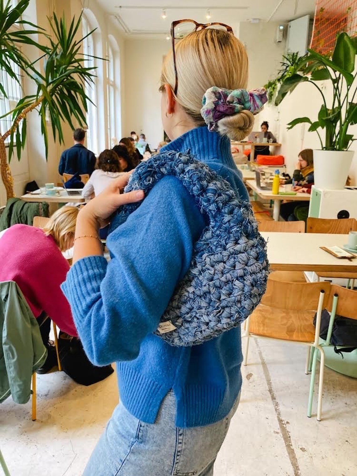Small Upcycled Crochet Denim MICA Bag - Gehäkelte Tasche - Handmade - Etsy