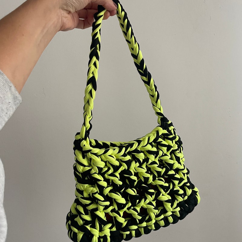 Crochet Yellow Mini Bag - Etsy