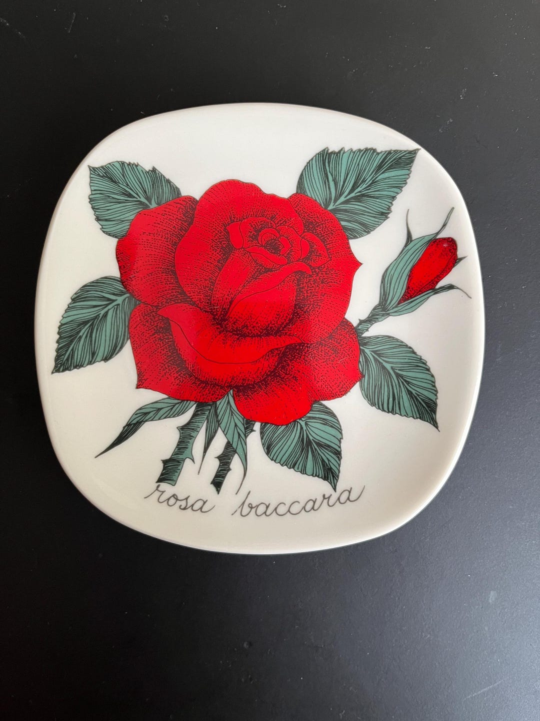 Arabia Botanica Red Rose Wall Plate Esteri Tomula Finland Rosa Baccara ...