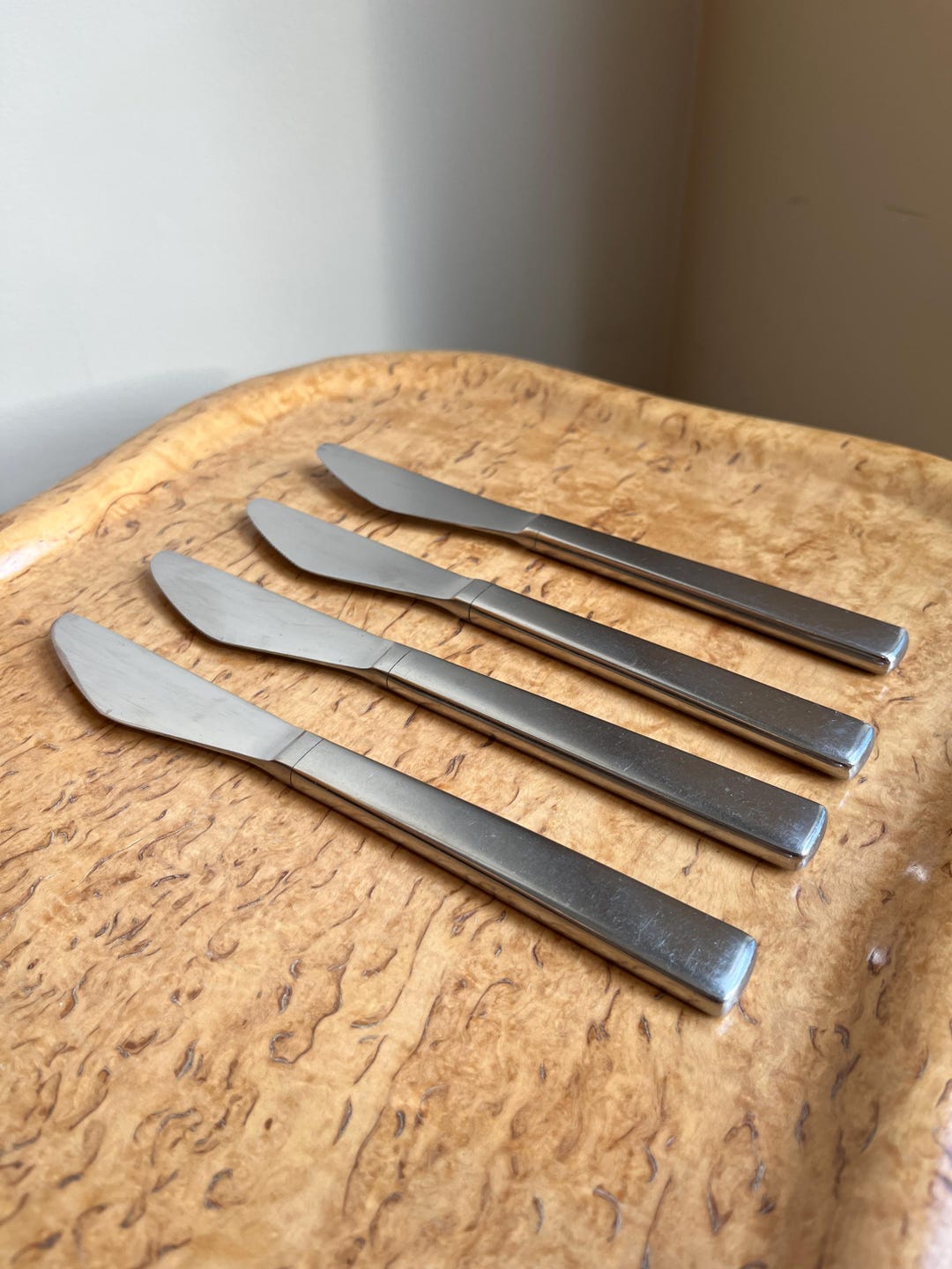 Vintage Norstaal Maya Dinner Knives, Set of 4, Designed by Tias Ekhoff ...