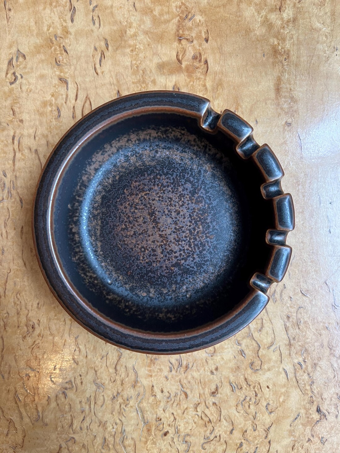 Arabia Ruska Brown Ceramic Ashtray, 1960s Finland, Design by Ulla ...