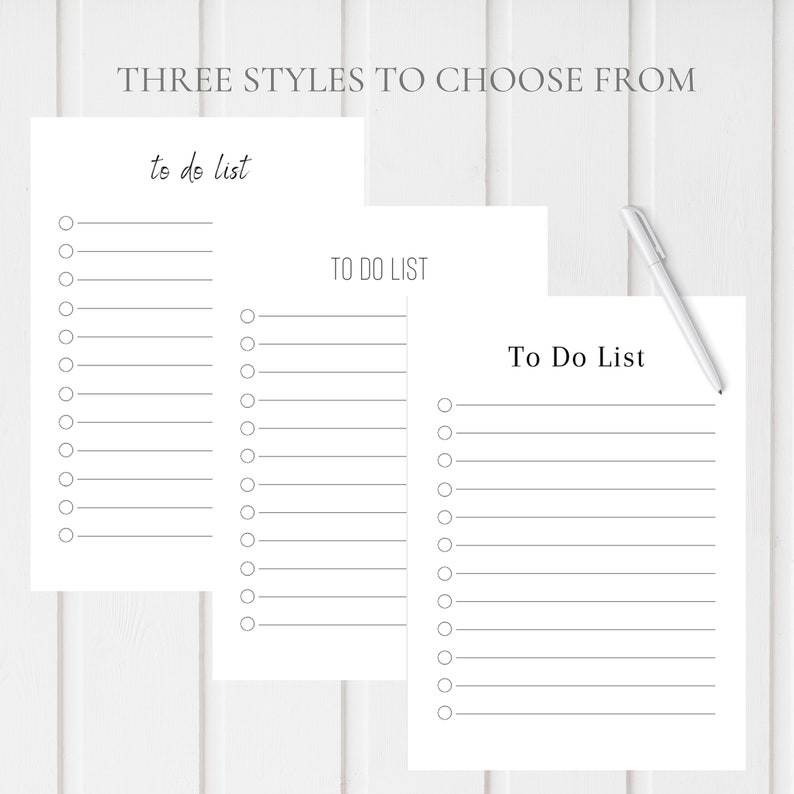 To Do Lists Printable (digital Download), Minimalistic to Do List ...