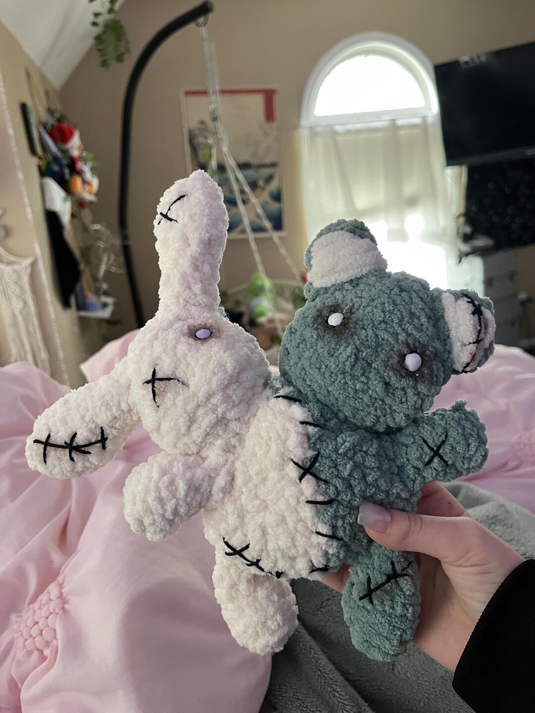 Two Headed Zombie Teddy Bear Crochet Stuffed Animal - Etsy