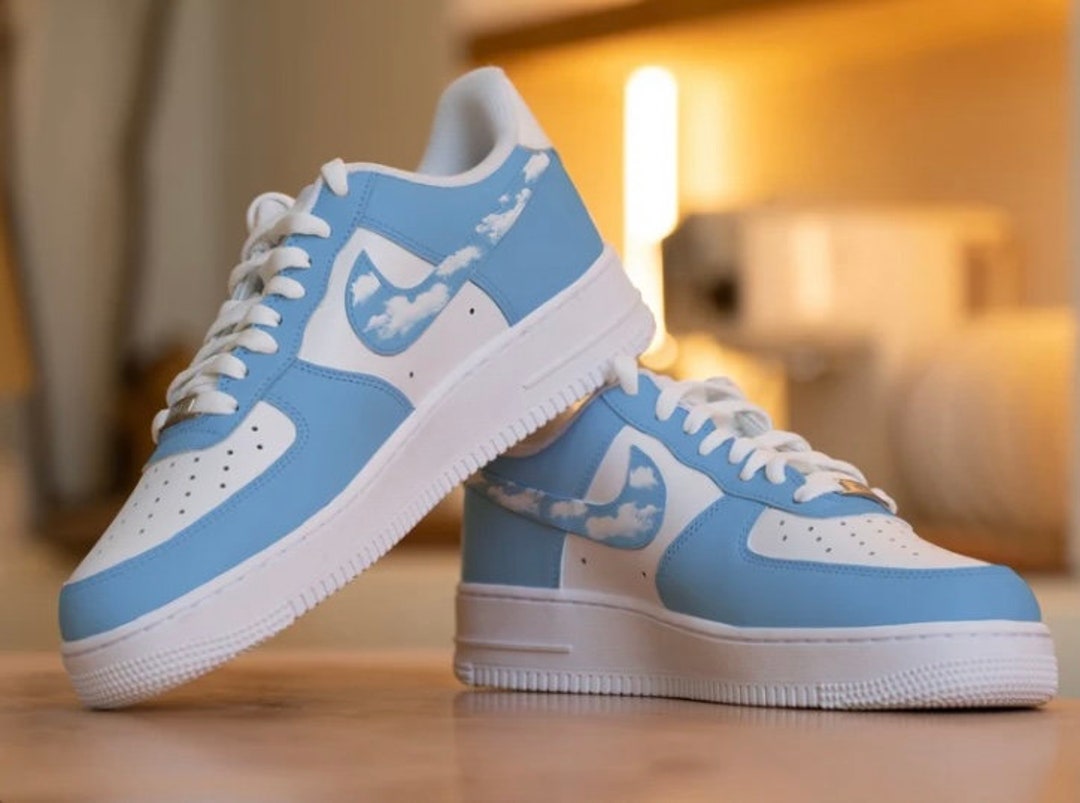 Sky Blue , Cloud Design , Custom Af1s - Etsy