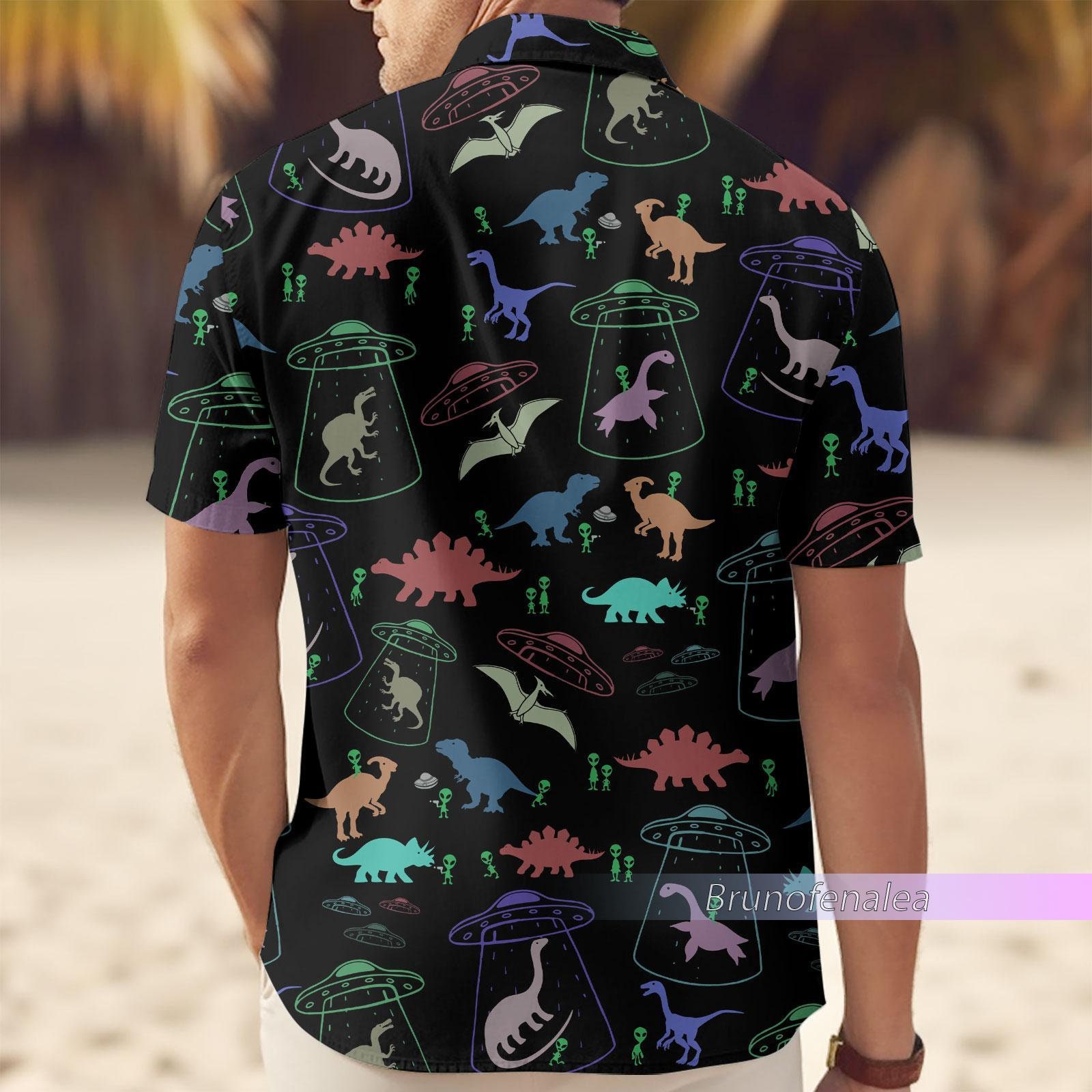 Dinosaur Button Shirt, Dinosaur Summer Shirt, Dinosaur Beach Shirt ...