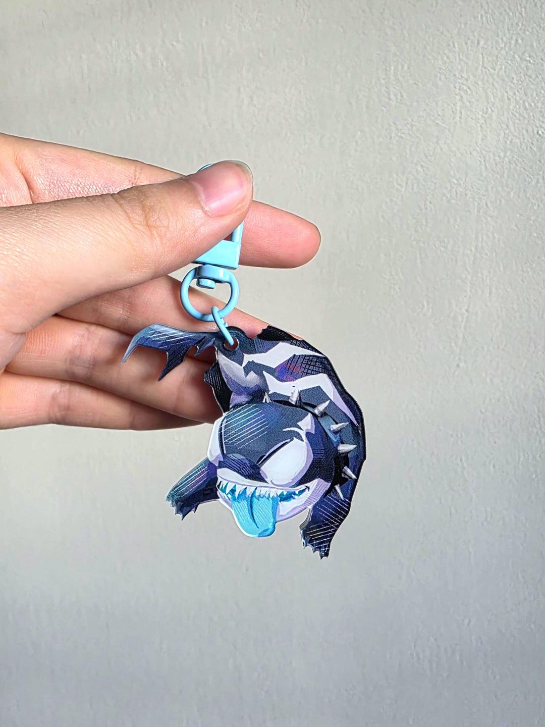Symbiote Jeff the Landshark Keychain | Marvel Rivals Acrylic Charm ...
